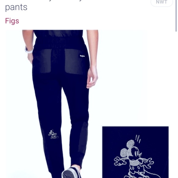 Figs | Other | Figs Scrub Set Black Disney Limited Edition Fairly Worn ...